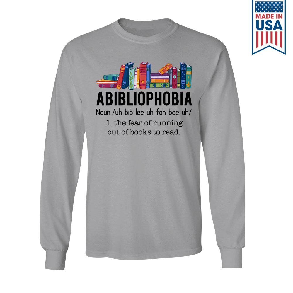 Abibliophobia The Fear Of Running Out Of Books To Read Book Lover Gift ...