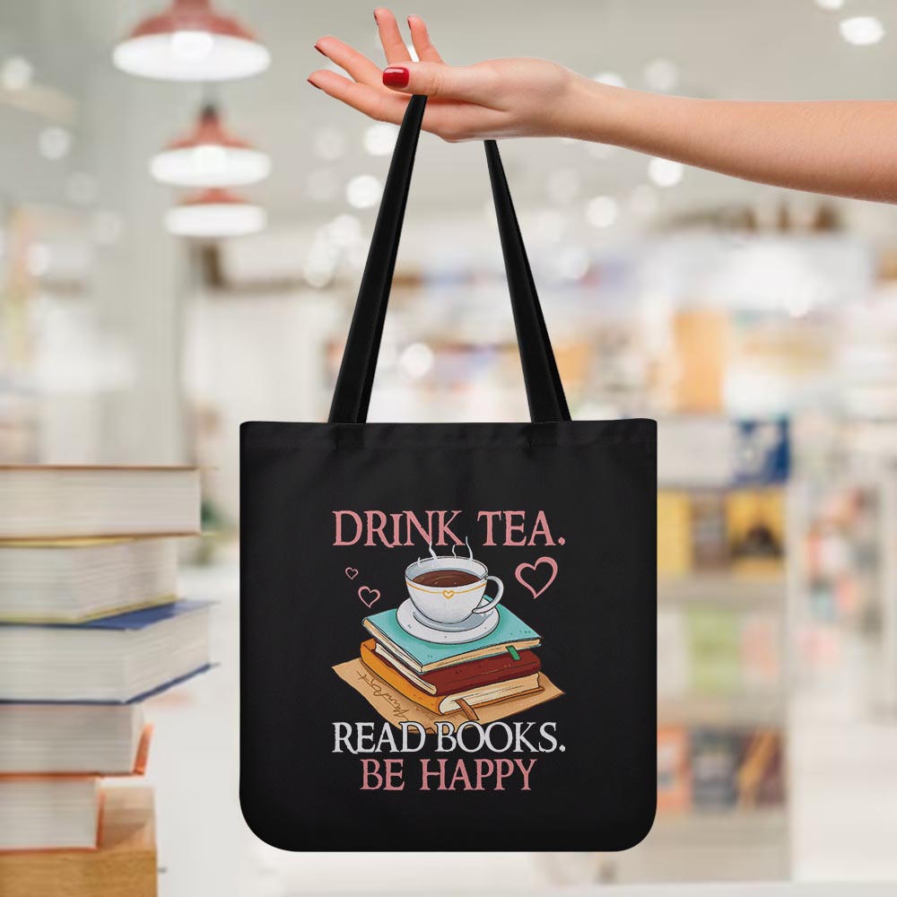 Drink Tea Read Books Be Happy Book Lovers Gift TBF10 - Bookswares