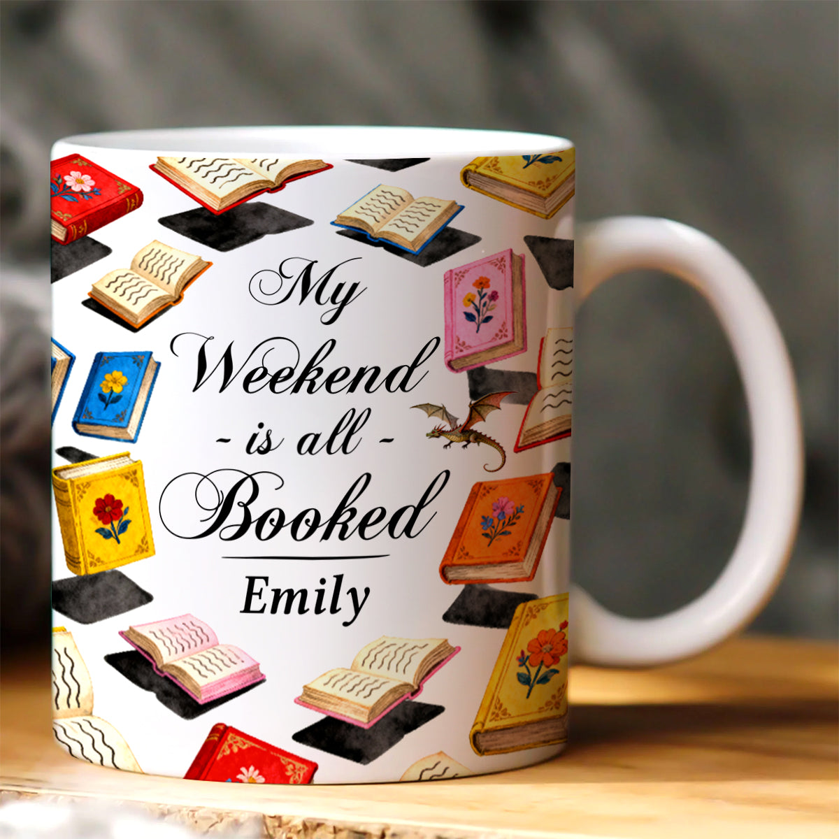 My Weekend Is All Booked - Personalized Ceramic Coffee Mug – Bookswares