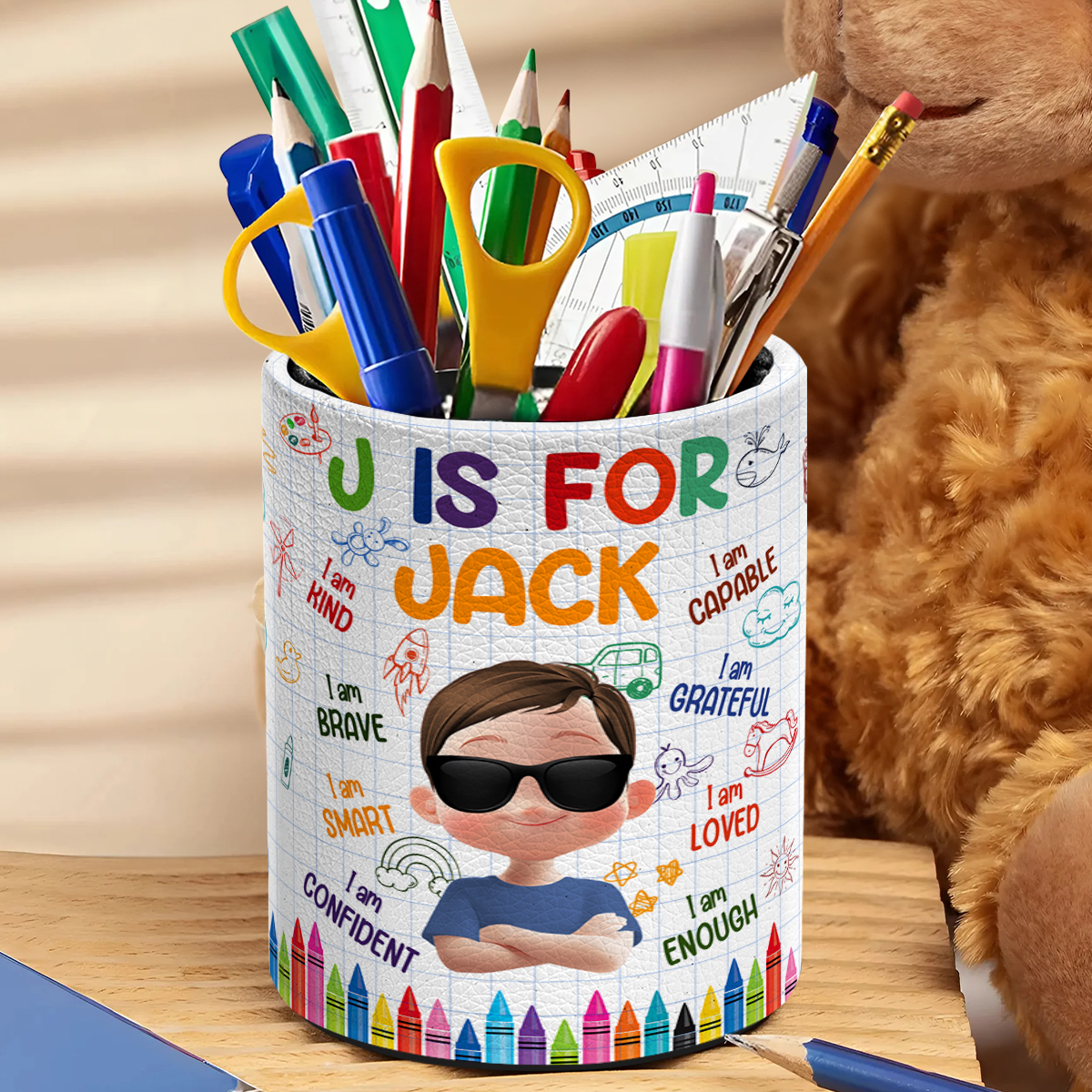 J Is For Jack - Personalized Pen Holder – Bookswares